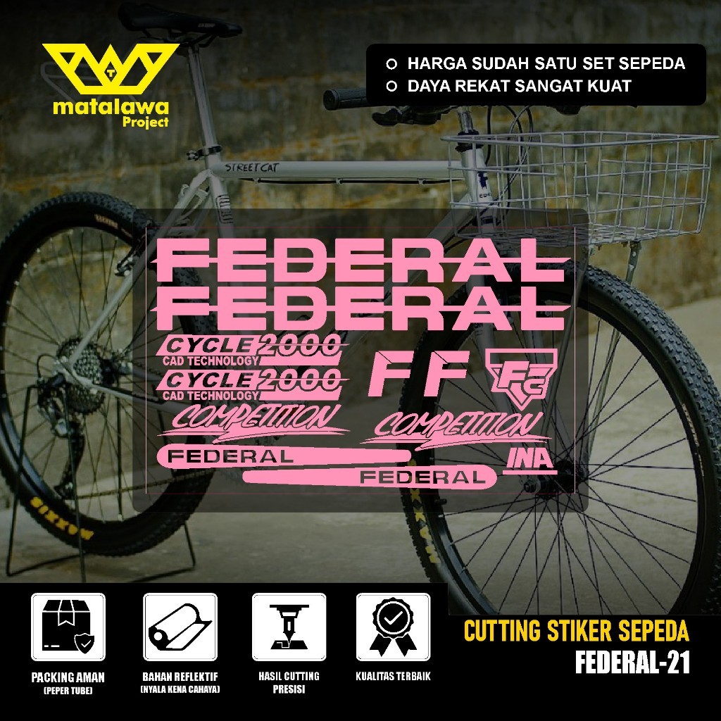 Jual STIKER Premium FEDERAL Cutting Sticker Sepeda FEDERAL Competition ...