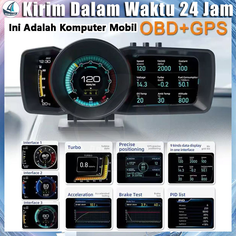 Jual Barang Spot - A600 HUD OBD2 Smart Car Layar Display HD OBD2+GPS ...