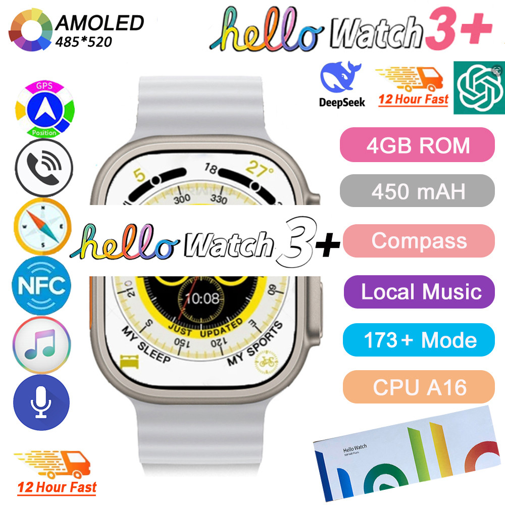 Jual Hello Watch 3 Plus Gen 2 SmartWatch DeepSeek 2025 Original 49mm ...