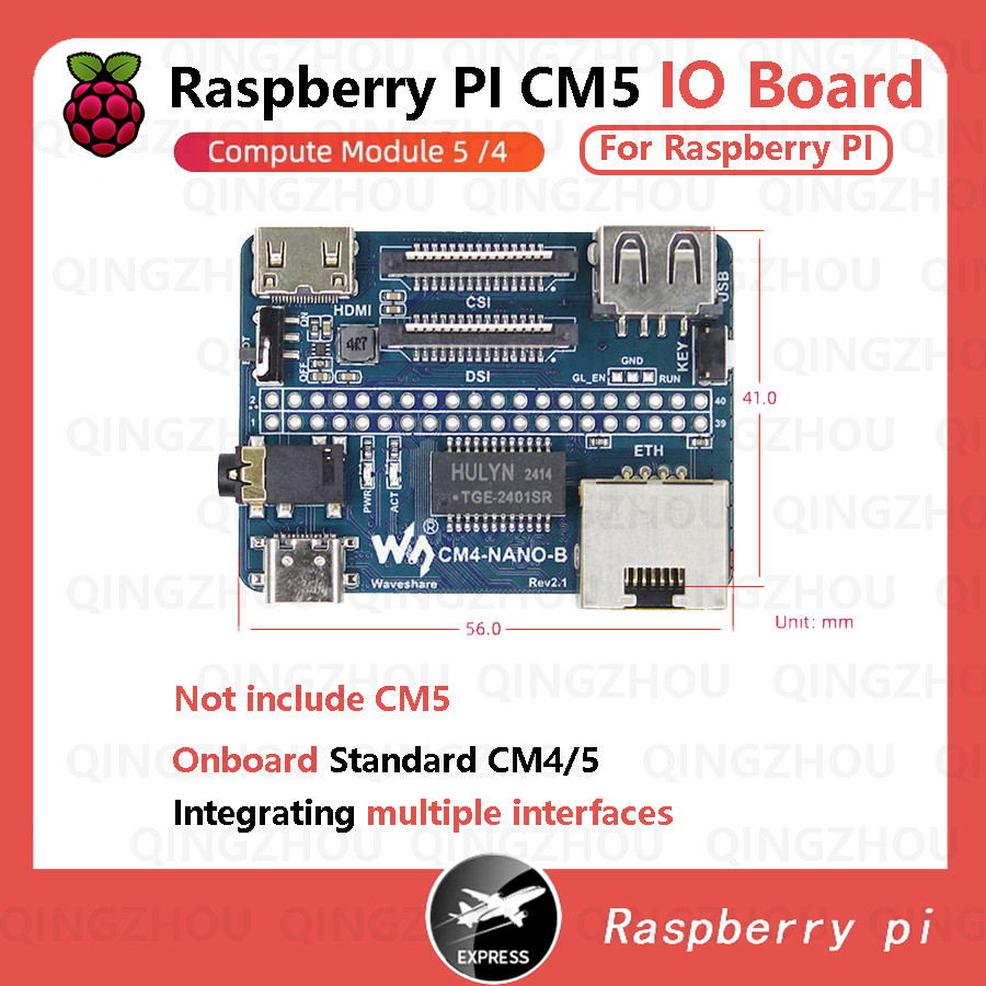 Jual 5V Mini CM4 Ethernet carrier board for RasPi RPI Raspberry Pi 4 ...