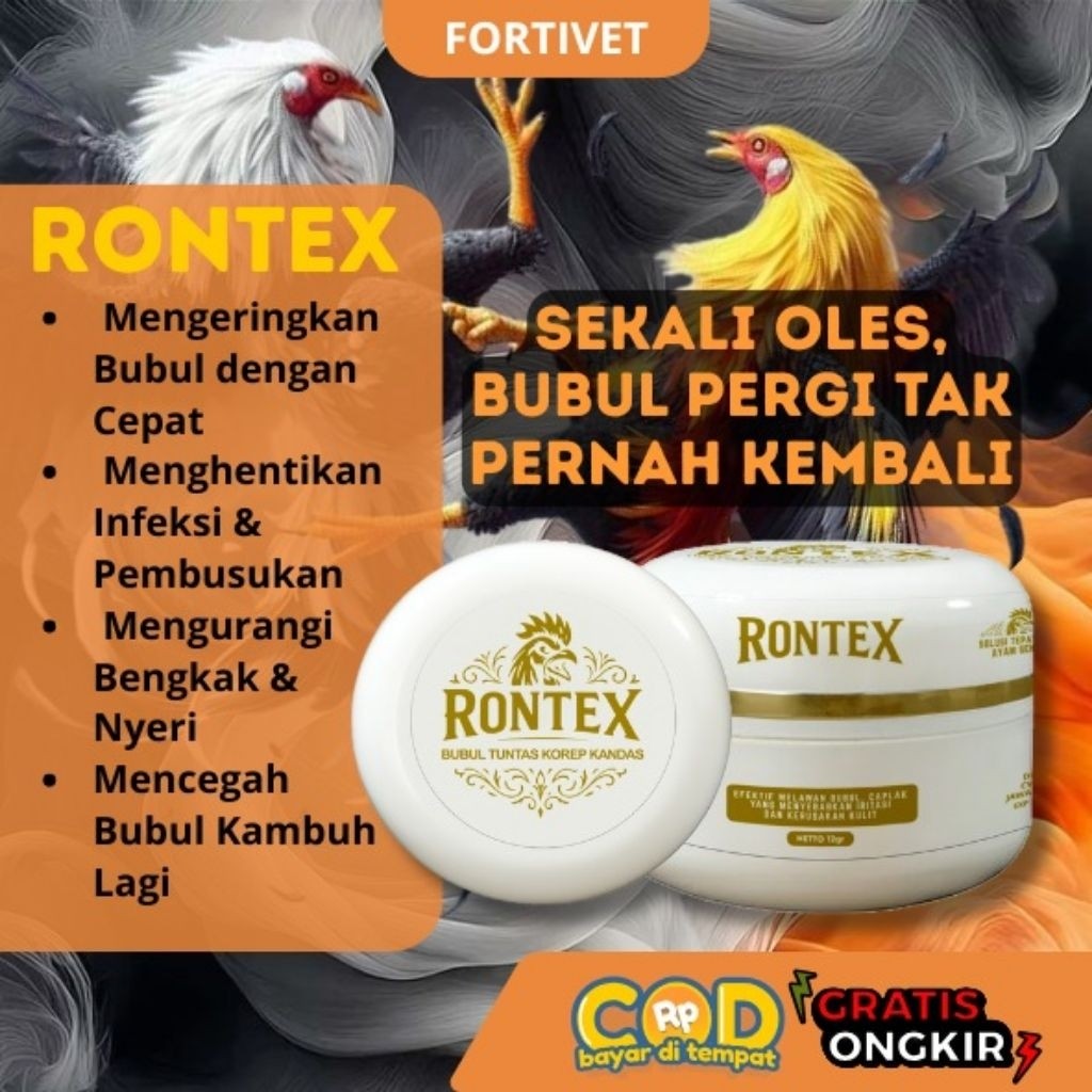 Jual Fortivet Rontex - Salep Atasi Bubul Pada ayam 12gr | Shopee Indonesia