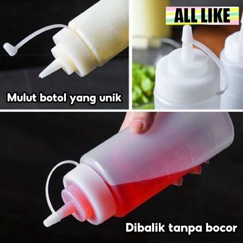 Jual 【ALL Like】Botol Saus & Minyak / Botol Plastik PE / Botol Squeeze ...