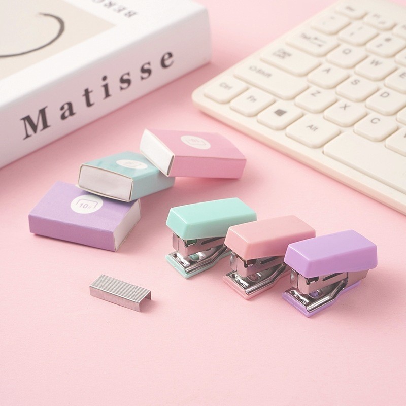 Jual S6104 Stapler Mini Set / Set Staples Perlengkapan Kantor / Cute ...