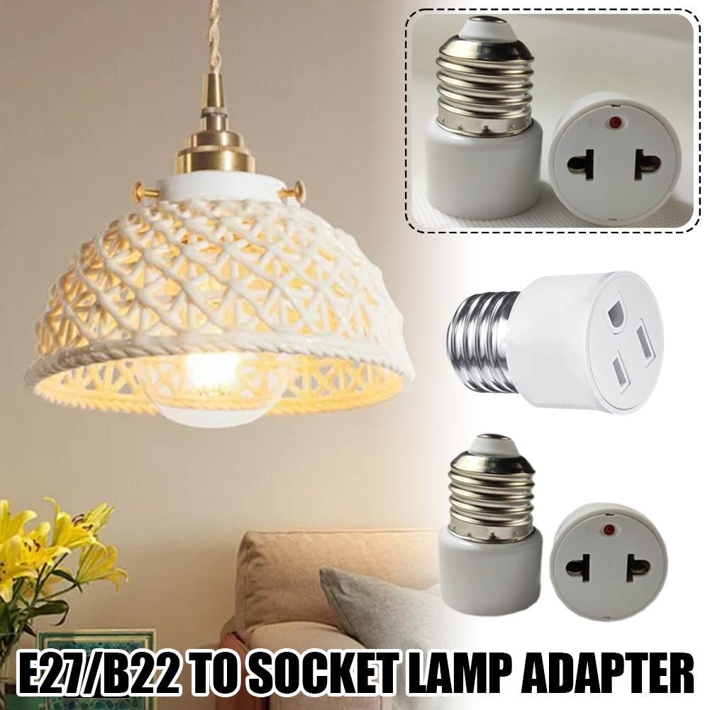 Jual E27 B22 Socket Lamp Holder Converter Flame Retardant Bulb Base ...