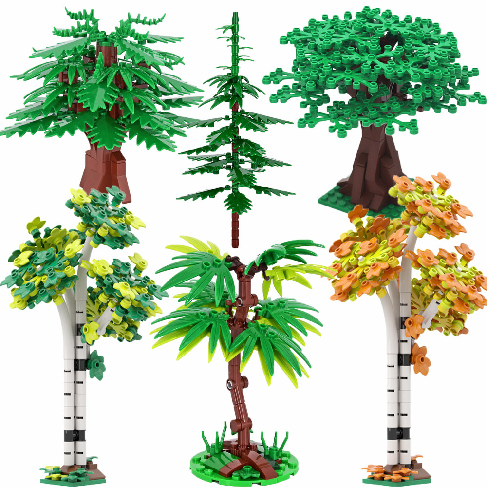 Jual MOC City Street Scene Plant Model Sets Forest Assemble Buig Block ...