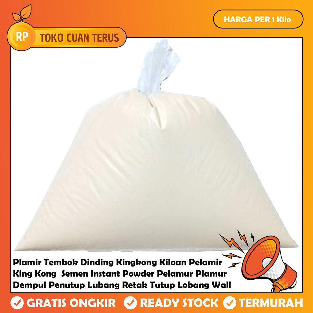 Jual King Kong Plamir Tembok Dinding Semen Instant Kingkong Kiloan ...