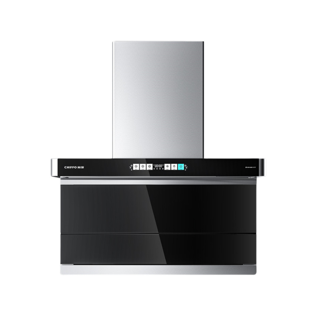 Jual Smart Electric Range Hood From China LED Light Wall-Mounted Glass ...