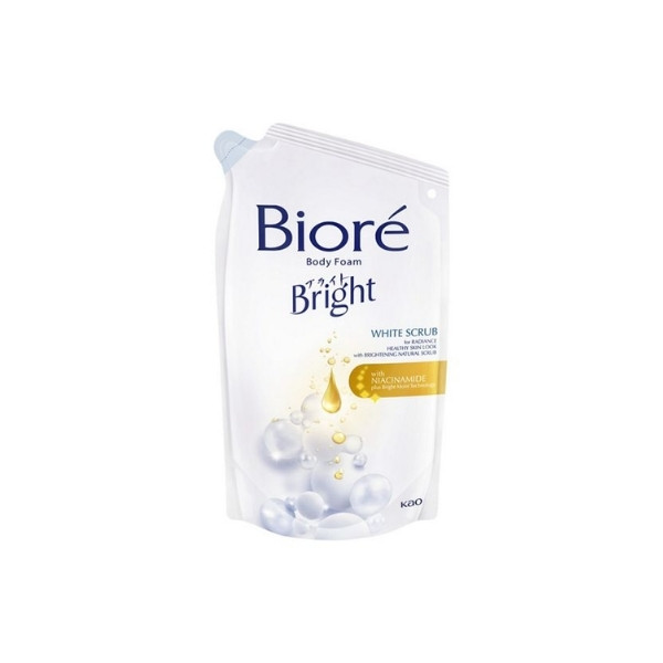 Jual BIORE BODY FOAM WHITE SCRUB POUCH 220 ML | Shopee Indonesia