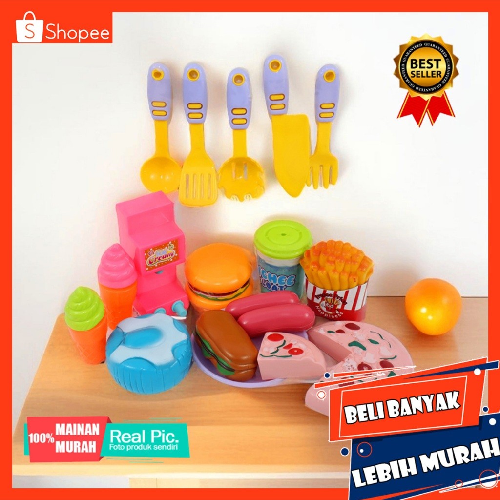 Jual MAINAN MASAK-MASAKAN ANAK CAFE SET OCT2208 PIZZA POTONG DELICIOUS ...
