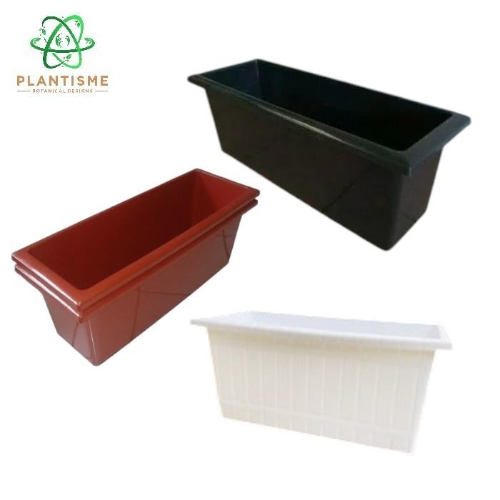 Jual Pot Tanaman - Pot Plastik Kotak Panjang Besar Kokoh Ringan Estetik ...