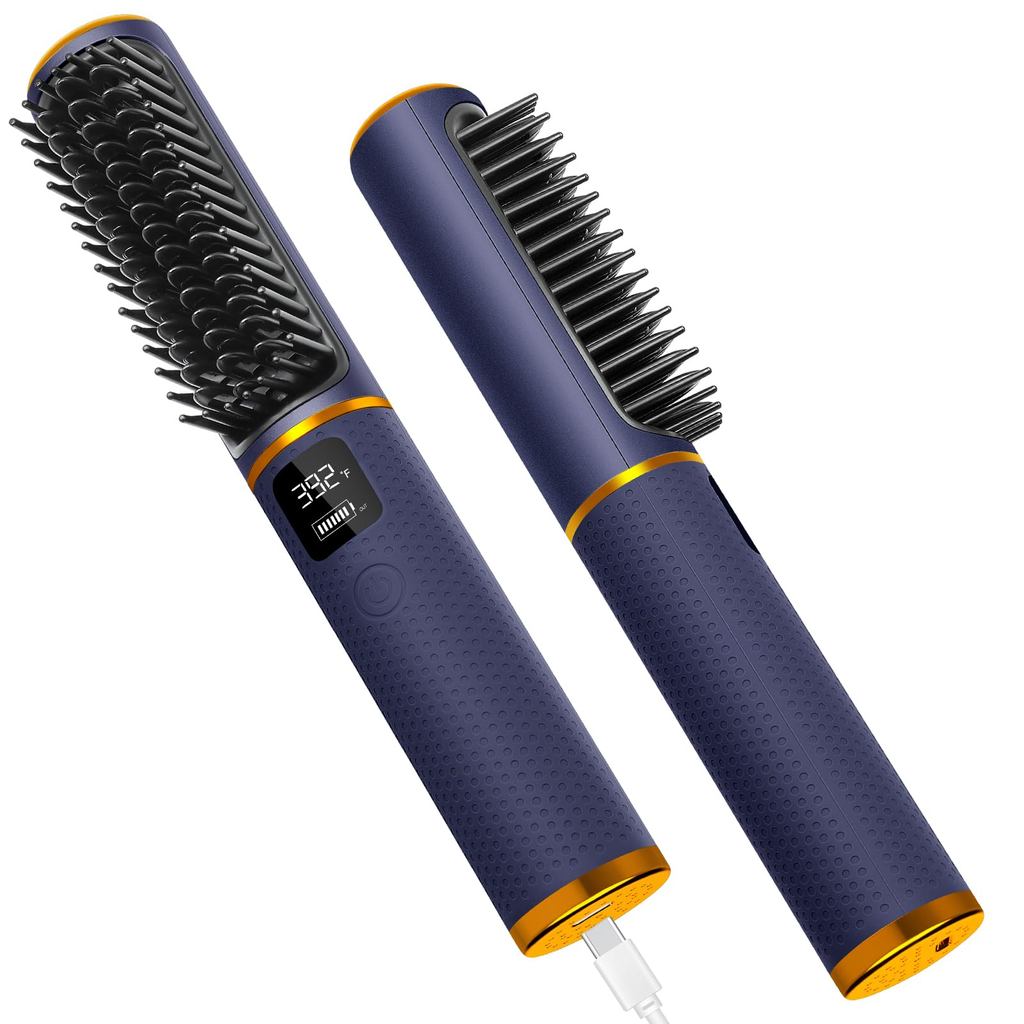 Jual Electric Hot Comb Multi-function Wireless Hair Straightening Comb ...