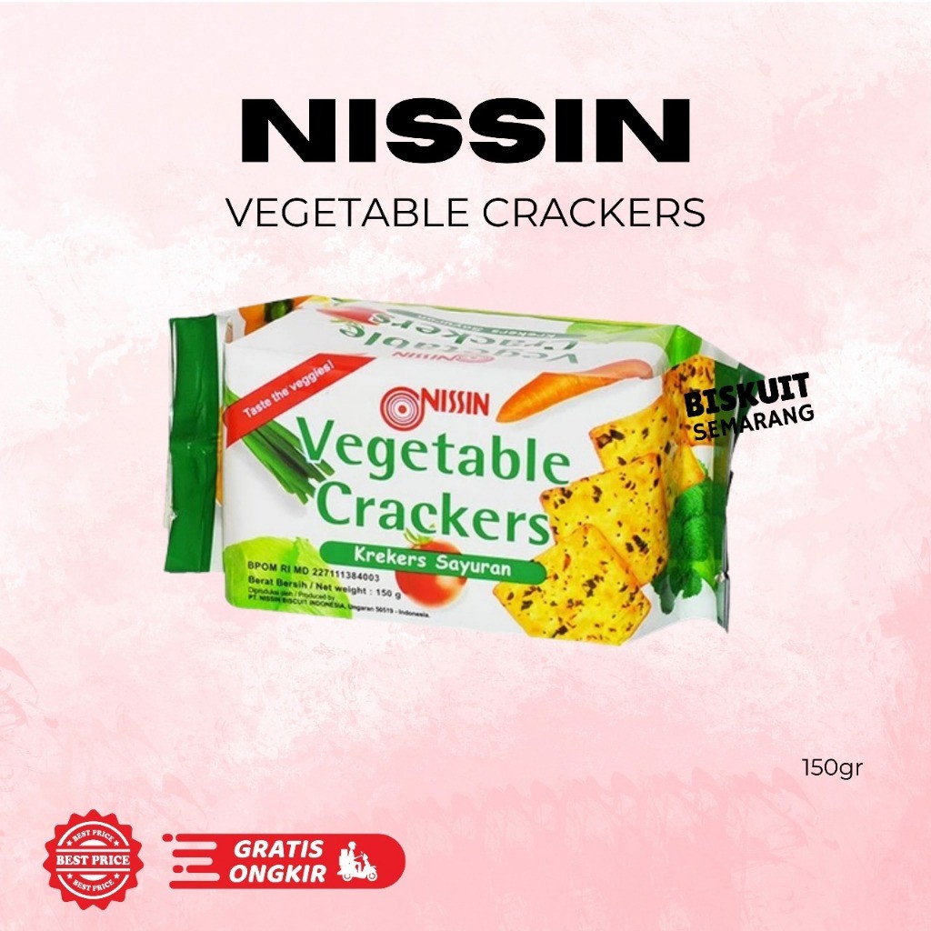 Jual Nissin Krekers / Biskuit Crackers Sayuran / Biskuit Rasa Vegetable ...