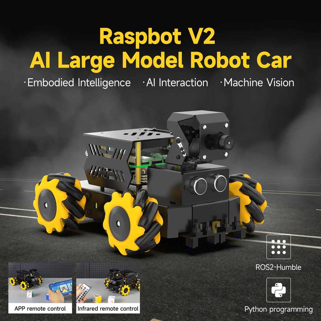 Jual Yahboom 4WD Raspbot V2 AI Large Model Robot Kit for Raspberry Pi 5 ...