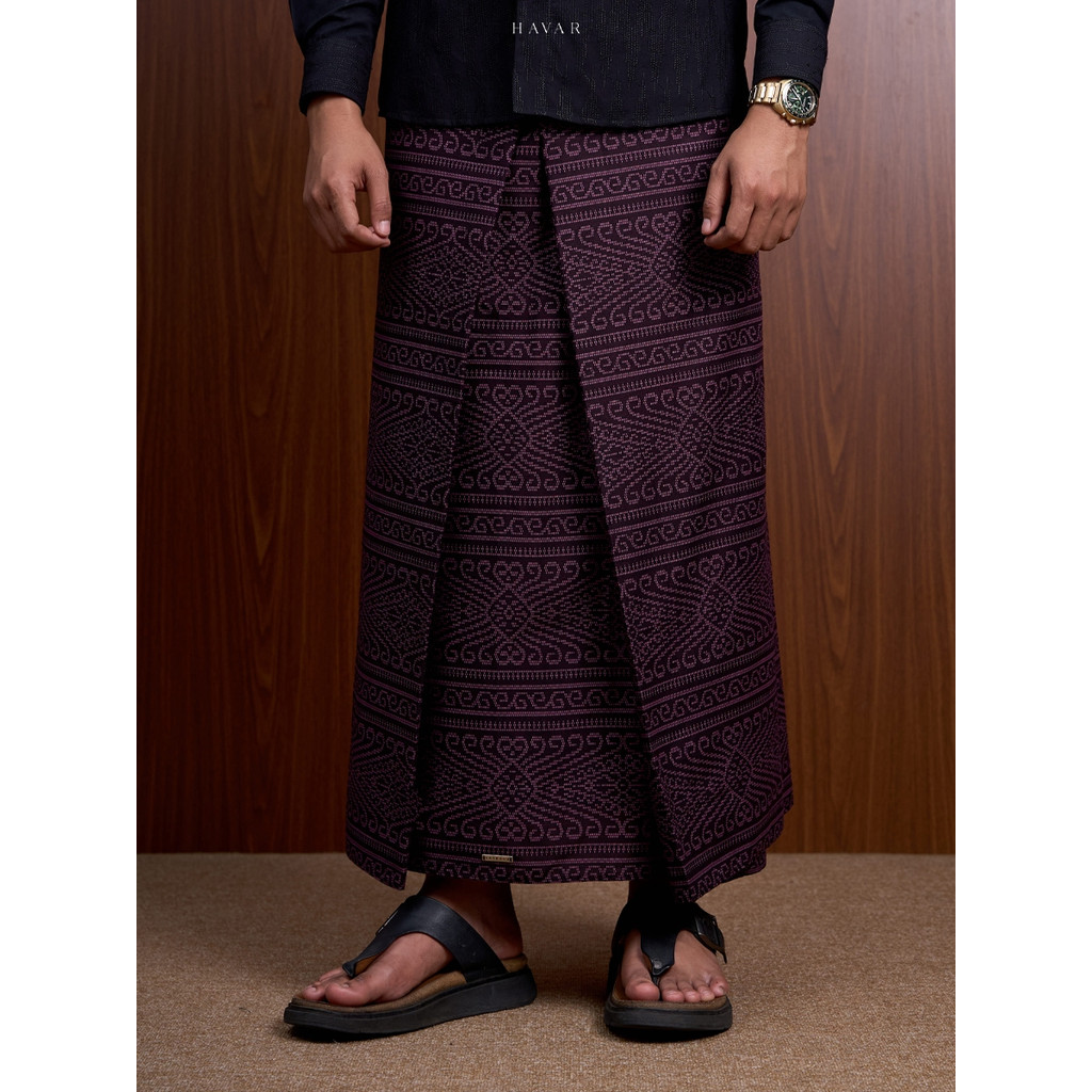 Jual Laskala x HAVAR Azhar Purple Sarung Motif Pria Premium | Shopee ...