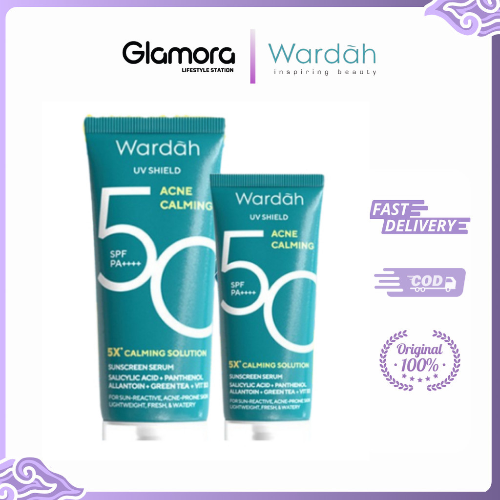 Jual NEW!! WARDAH UV Shield - Acne Calming Sunscreen Serum SPF 50 25ml ...