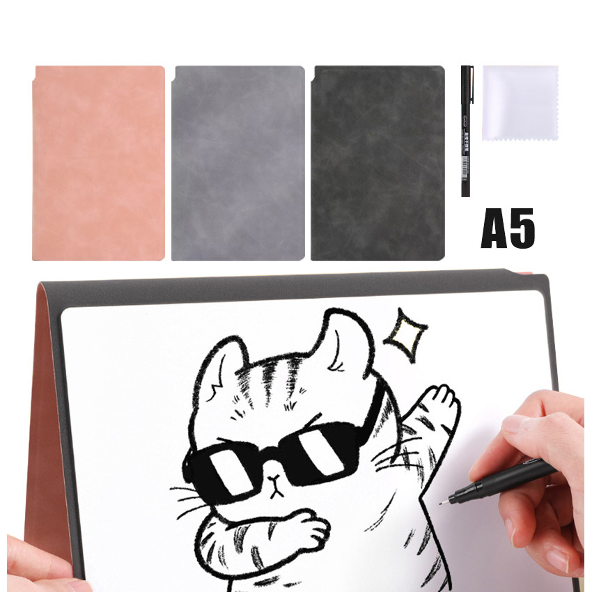 Jual Papan Tulis Notebook A5 Kulit PU – Portable dengan pulpen, buku ...