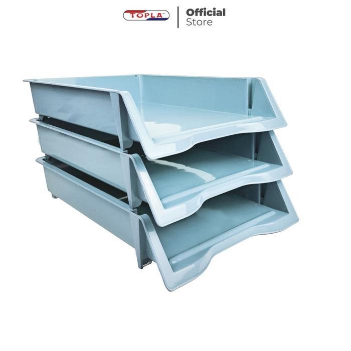 Jual Elevated Tray Rak Susun Kertas Meja Kantor TOPLA ukuran Folio F4 ...
