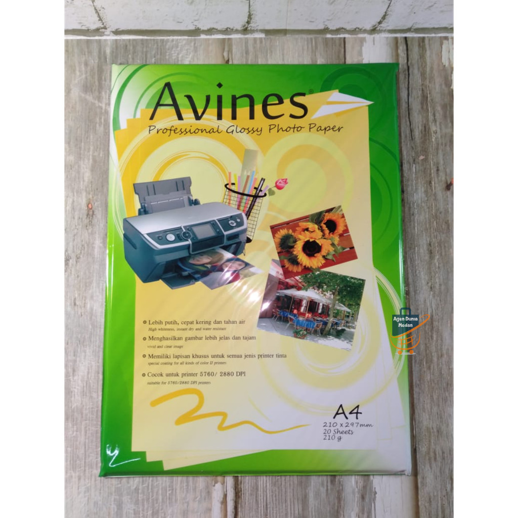 Jual Kertas Foto Avines 210 Glossy Kertas Foto AVINES 210gsm Kertas ...
