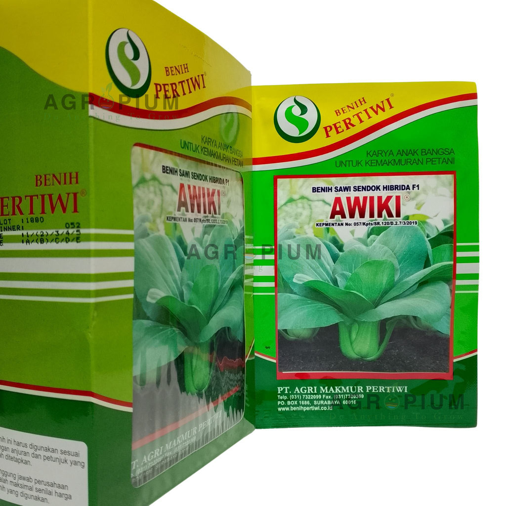 Jual Benih Sawi Sendok Pakcoy Awiki F1 isi 10 Gram Cap Benih Pertiwi ...