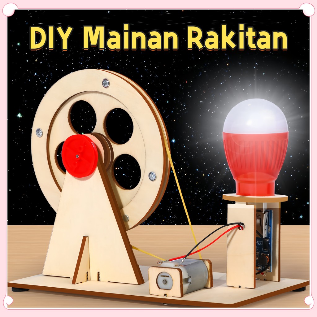 Jual Mainan Edukasi Anak DIY Generator Bohlam Lampu Kayu Jigsaw Puzzle ...