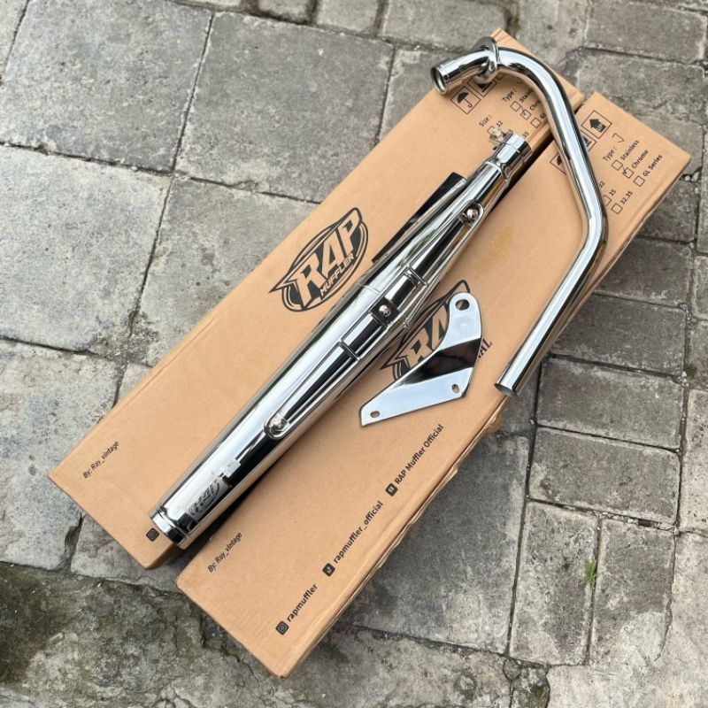 Jual KNALPOT CB 125 J CROM & STAINLES BY RAP MUFFLER KNALPOT CB 125 J ...