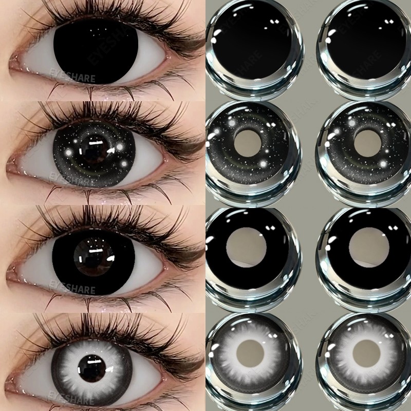 Jual Eyeshare softlens Cosplay Lensa Kontak Black/White Contact Lense ...