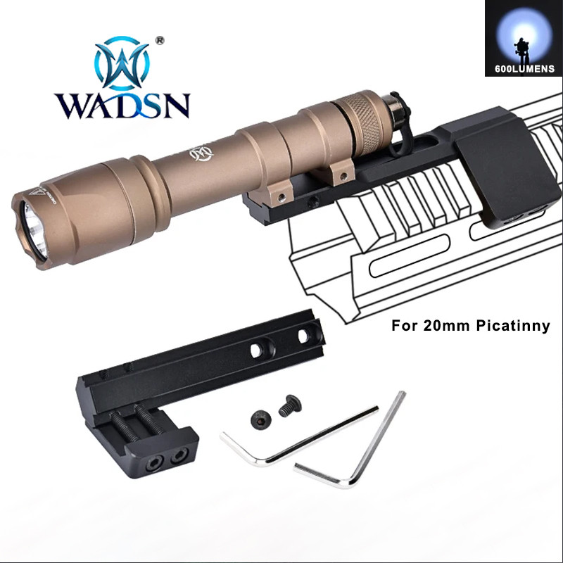 Jual Wadsn M600C Tactical Flashlight Offset Adaptive Mount for 20mm ...