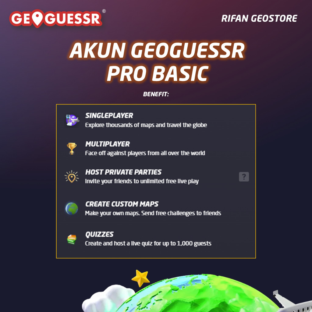 Jual GeoGuessr Pro Basic | 1 - 12 Bulan | Shopee Indonesia