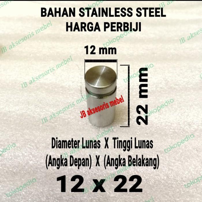 Jual PEN IKLAN 12 X 22 STAINLESS / BAUT KACA AKRILIK 12X20 / SIGN BOARD ...