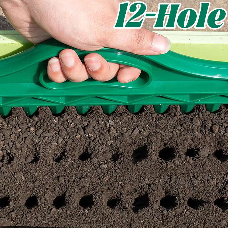 Jual 12-Hole Fast Seeding Plastic Hand Dibbler Garden Seeder Tools ...