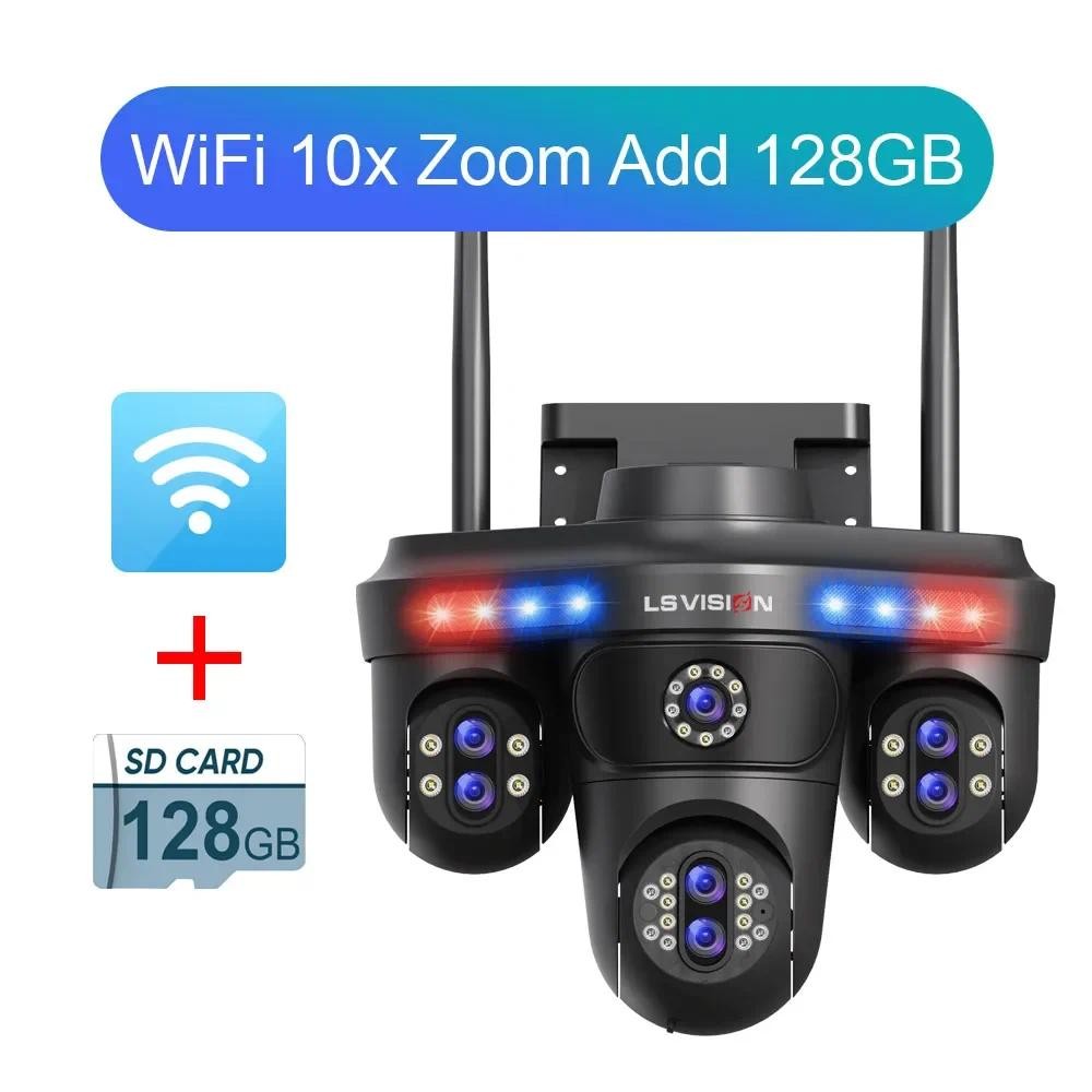Jual LS VISION 35MP Four Screens WiFi Security Camera Outdoor Seven ...