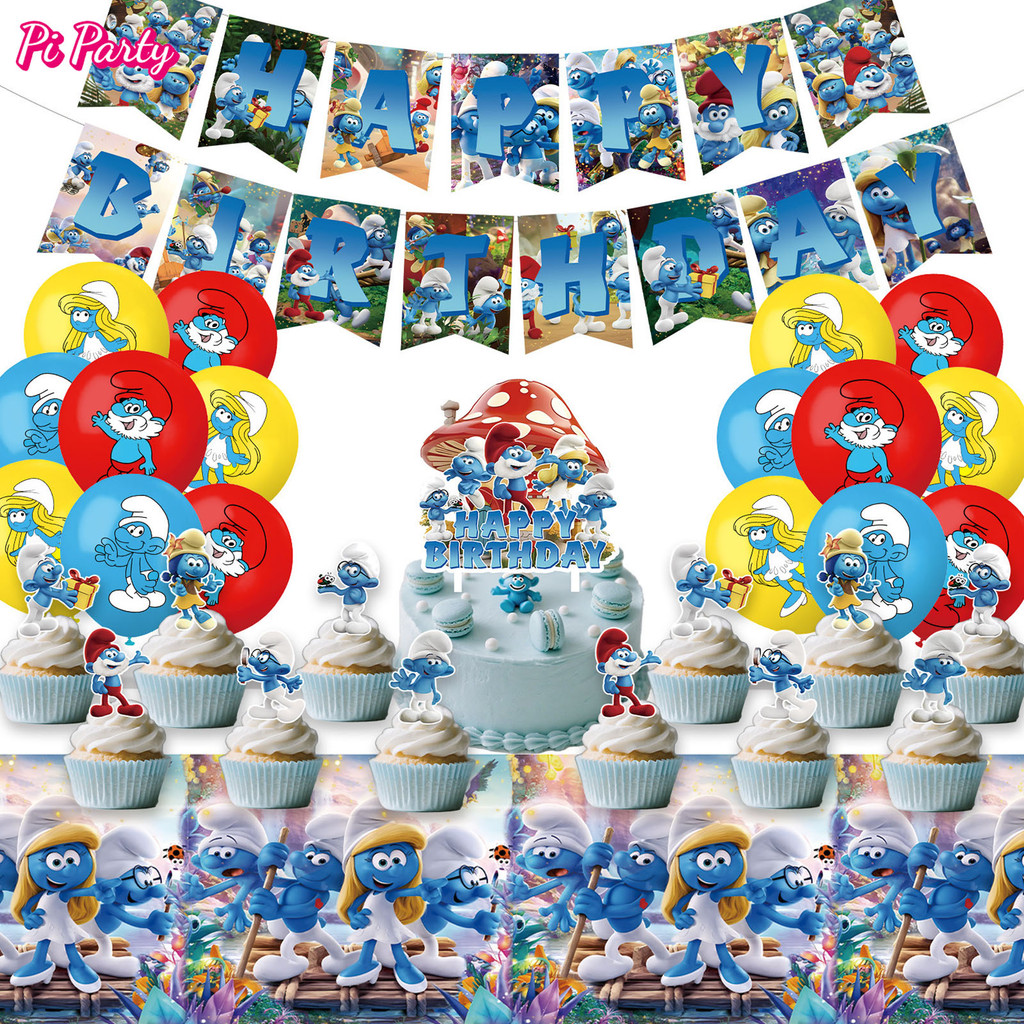Jual The Smurfs Anime Theme Party Supplies Gargamel Disposable Cup Cute ...