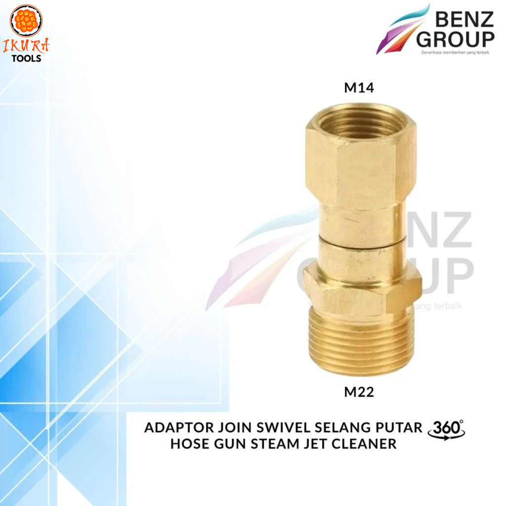 Jual Adaptor Hose Gun Jet Cleaner Adapter Join Swivel Selang Gun Swivel ...