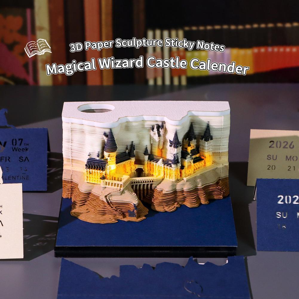 Jual Mystical 3D Desk Calendar Pop-Up Castle Monthly Planner 2025 ...