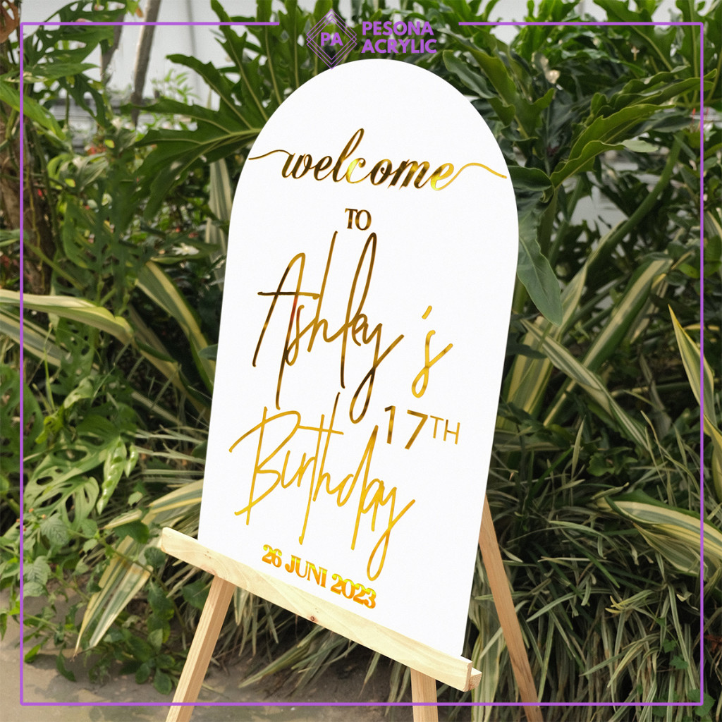 Jual karrinustore - Acrylic Welcome Sign / Wedding Sign / Papan Ucapan ...