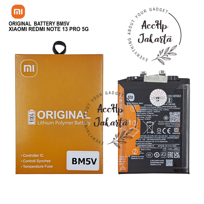 Jual Baterai Batre Redmi Note 13 Pro 5G Poco X6 5G BM5V Batrai BM 5V ...