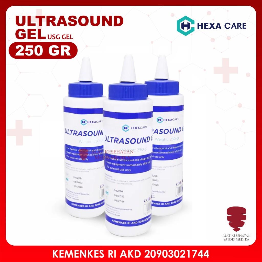 Jual USG Gel Ultrasound Gel 250 Gram Hexacare Jelly Doppler Dopler ...