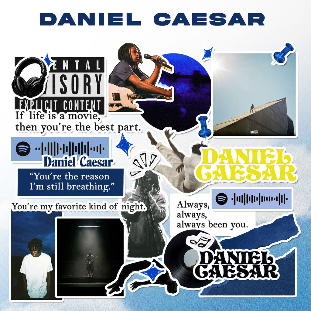 Jual 20pcs Sticker DANIEL CAESAR Artist Pack | Stiker Tahan Air Anti ...