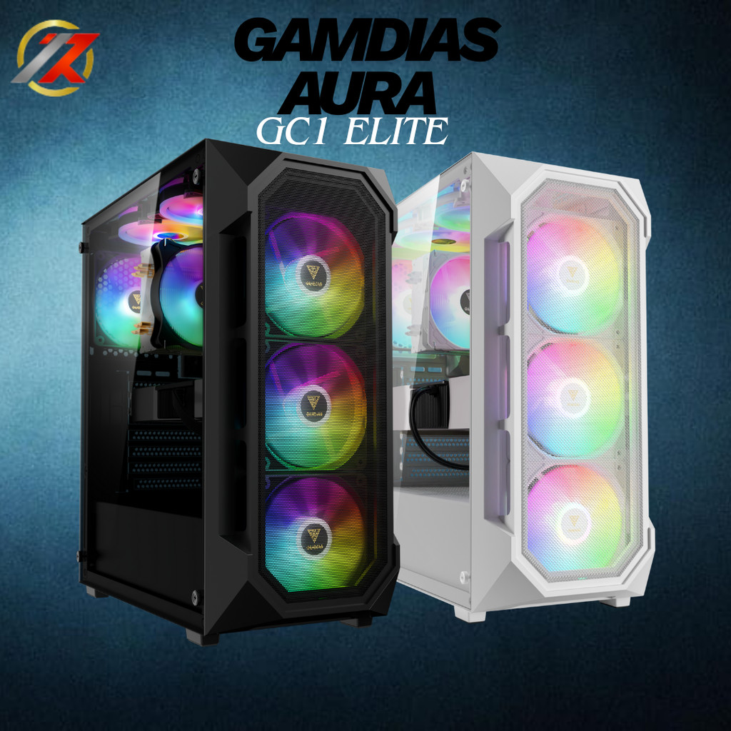 Jual GAMDIAS AURA GC1 ELITE ARGB -MESH Mid Tower ATX PC Case 4 Built-in ...