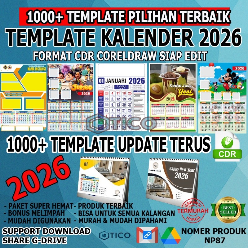 Jual PAKET 1000 TEMPLATE KALENDER 2026 KOLEKSI TEMPLATE DESAIN GRAFIS ...