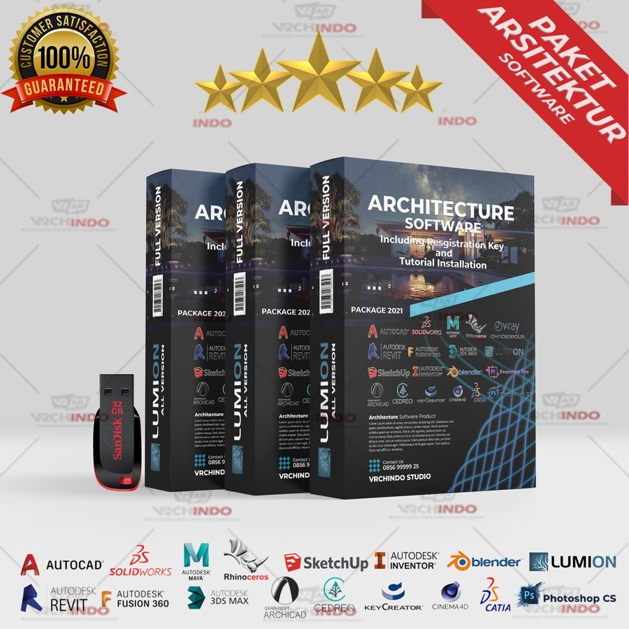Jual Flashdisk Paket Software Arsitektur Desain Teknik Sipil Interior ...