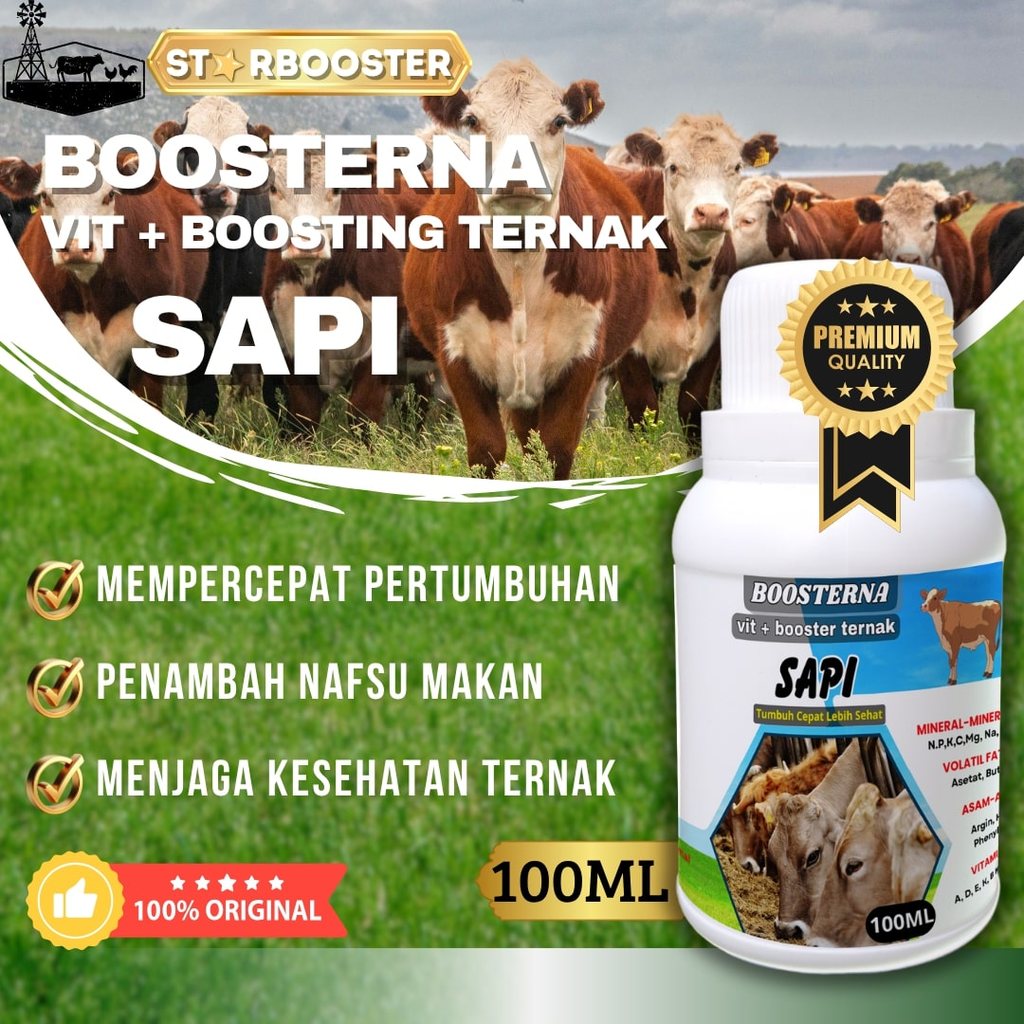 Jual BOOSTING Ternak SAPI, Vitamin Ternak Organik Penggemuk Sapi ...