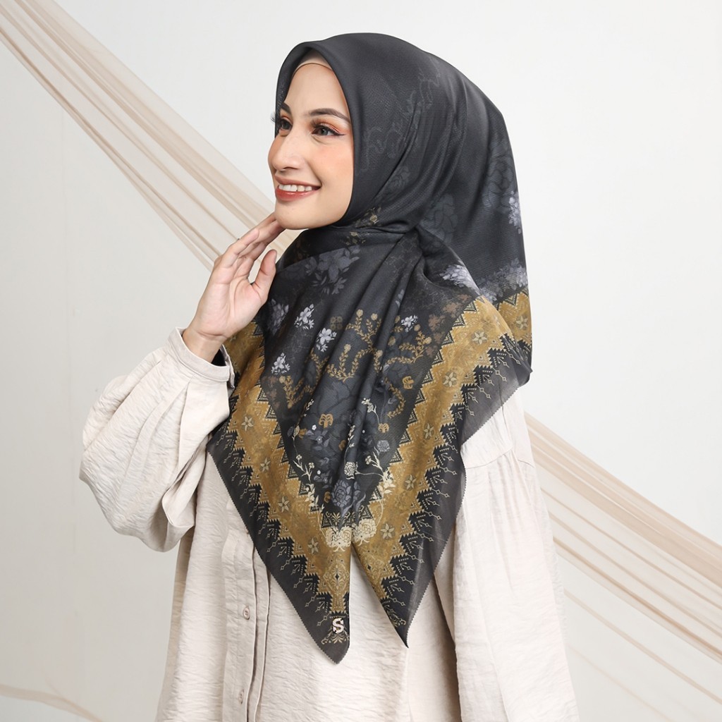 Jual Azara Scarf - Kerudung Motif Jilbab Segi Empat Hijab Daily Voal ...