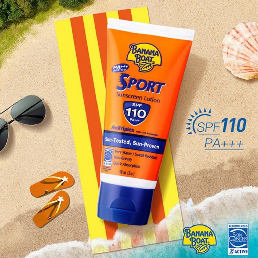 Jual 【BPOM 2PCS】Banana Boat Sport SPF110 PA++++ Sunscreen Lotion 90ML ...