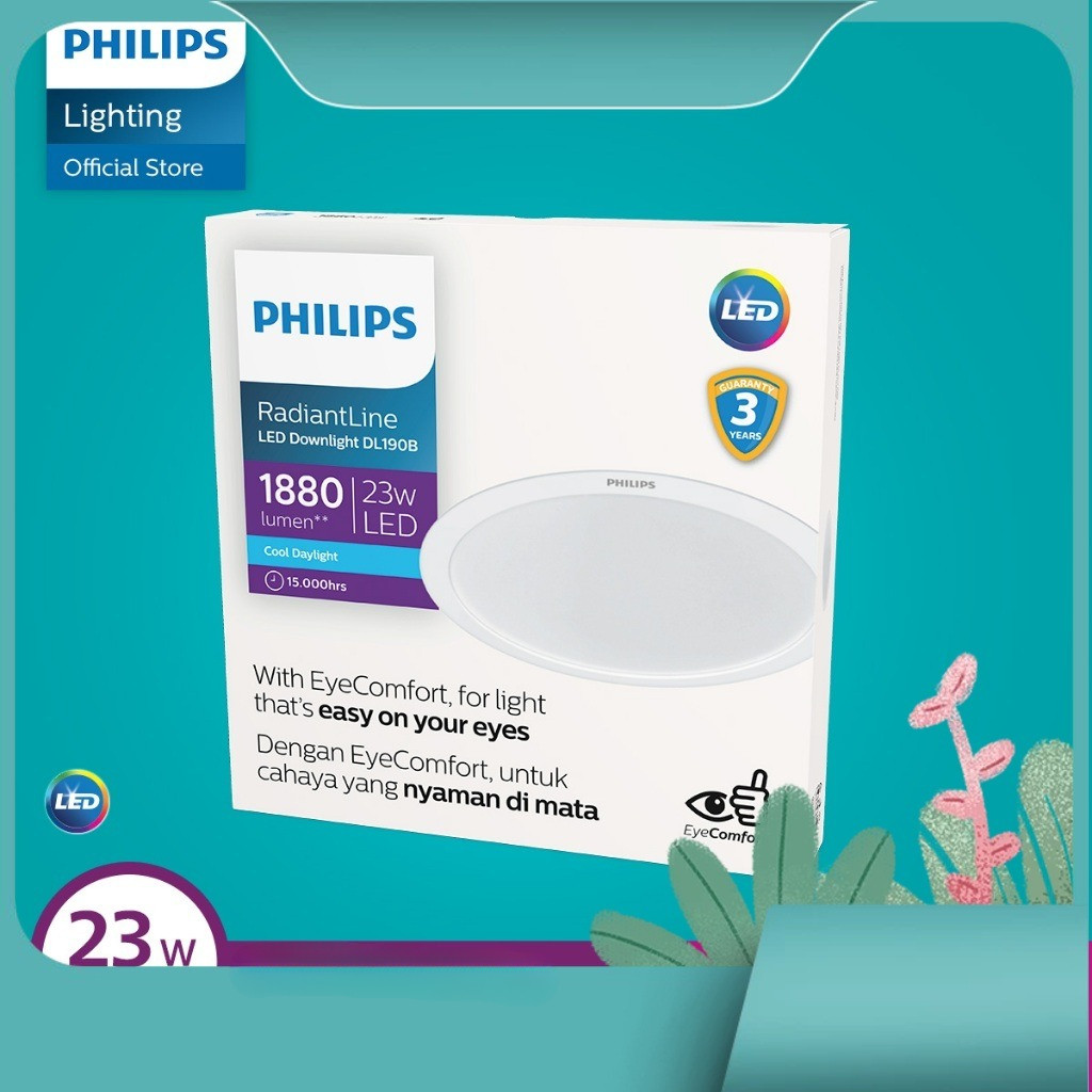 Jual Philips Downlight LED Radiantline DL190B D200 23 Watt 6500 Putih ...