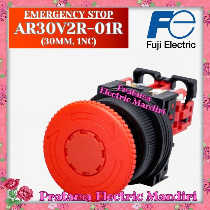 Jual FUJI Emergency Stop Dia. 30mm AR30V2R-01R AR30V2R-02R AR30V2R-11R ...