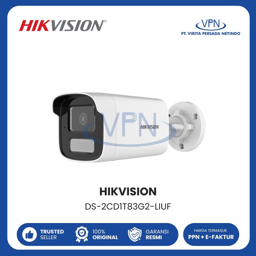 Jual HIKVISION DS-2CD1T83G2-LIUF CCTV 8 MP Smart Hybrid Light Fixed ...