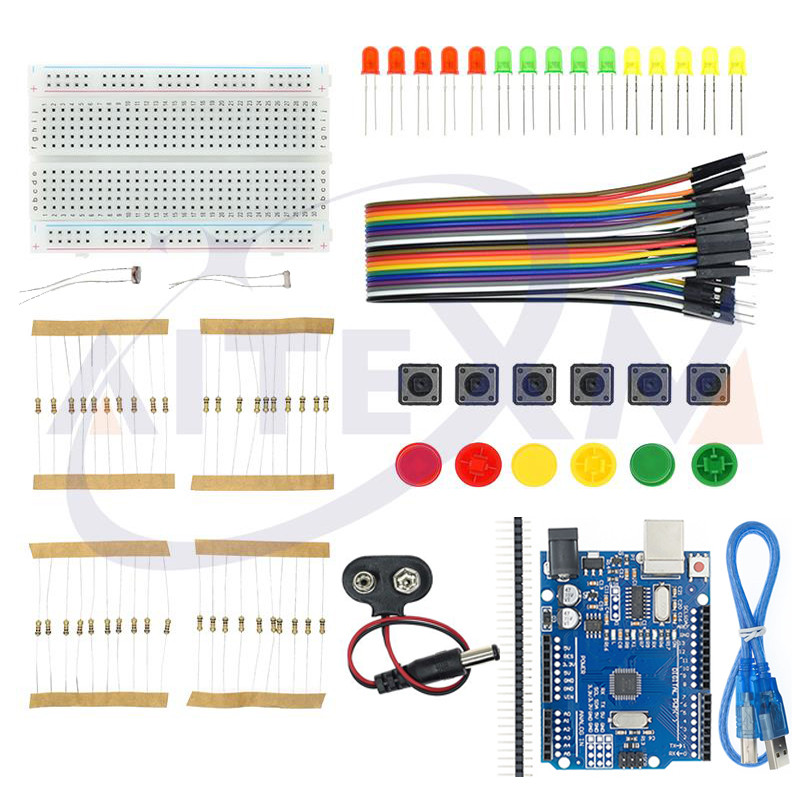 Jual Starter Kit For UNO R3 Mini Breadboard LED Jumper Wire Button for ...
