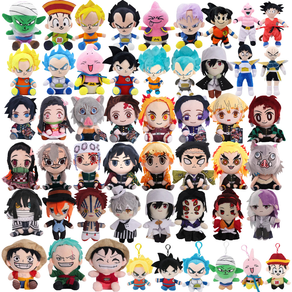 Jual 15-25cm Demon Slayer Dragon Ball Cartoon Plush Toy Goku Kamado ...