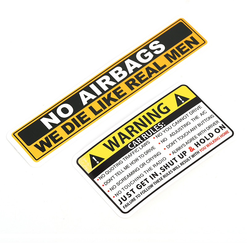 Jual 1 Pcs Decal Safety Warning Rules Decal PVC Car Stickers Auto NO ...